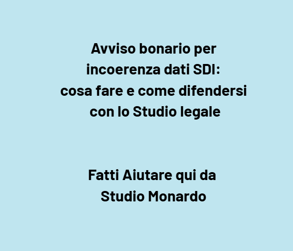 Avviso Bonario Per Incoerenza Dati Sdi: Cosa Fare E Difesa Legale ...